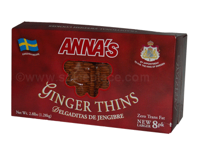 Anna's Swedish Ginger Thins 2.8 lbs (1.28kg) $14.79USD - Spice Place