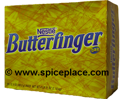 Butterfinger Bar, Carton of 36 2.1oz 59.5g bars $48.81USD - Spice Place