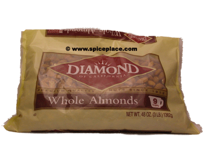 Diamond Whole Almonds 48oz (3 lbs) 1362g $24.80USD - Spice Place