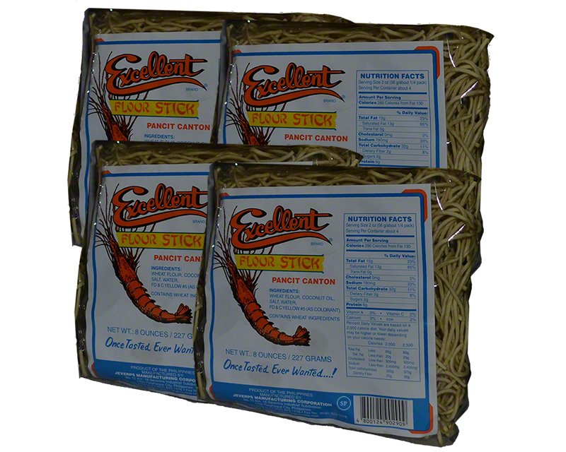 Excellent Flour Stick Pancit Canton Noodles 4 x 16z (454g) $34.68USD ...