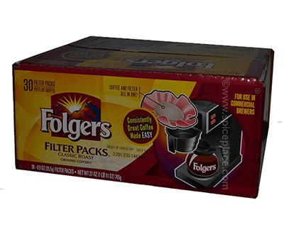 Folgers Classic Roast Coffee Filter Packs 30 Packs $25.86USD - Spice Place