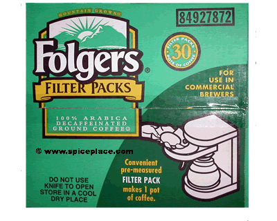 Folgers 100% Arabica Decaffeinated Coffee Filter Packs, 30 0.8oz $19 ...