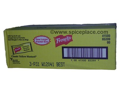 French's Mustard Packs 500ct - 7g Packets $16.97USD - Spice Place