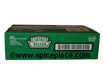 Heinz Relish Portion Packs, Carton of 200 $15.64USD - Spice Place