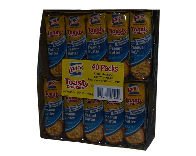 Lance Toasty Crackers with Peanut Butter 40 packs 51.5oz (1408g) $15 ...