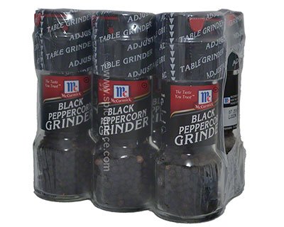 McCormick Black Pepper Grinder 6 x .85oz 24g $23.57USD - Spice Place