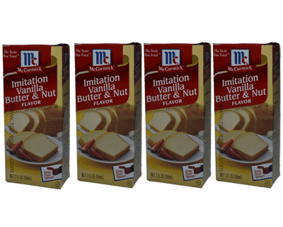 McCormick Imitation Vanilla Butter and Nut Flavor 4 x 2oz $17.88USD ...