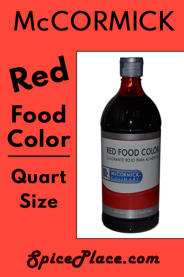 McCormick Red Food Color 1 Quart 0.94L $21.67USD - Spice Place