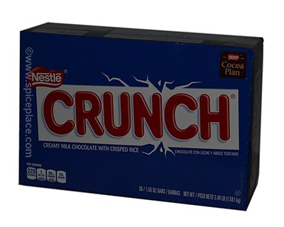 Nestle Crunch Bars, Carton of 36 1.55oz 43.9g Bars $51.96USD - Spice Place