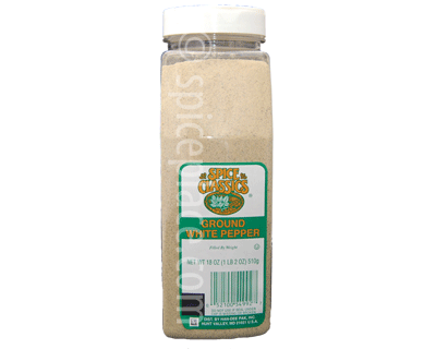 Spice Classics White Pepper, Ground 18oz 510g $25.93USD - Spice Place
