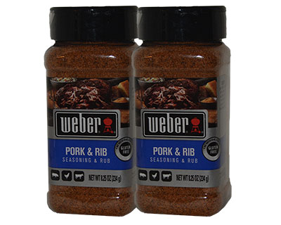Weber Pork and Rib Seasoning and Rub 2 x 8.25oz 234g $17.36USD - Spice ...