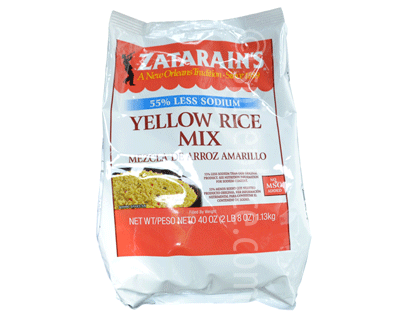 Zatarains Yellow Rice Mix Lower Sodium 40oz 1.13kg $10.95USD - Spice Place
